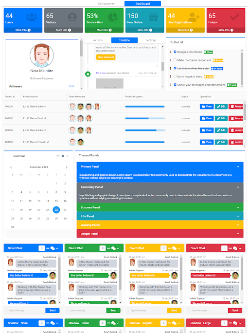 Aquamarine - Ext JS Modern, Classic Theme with Dashboard Components